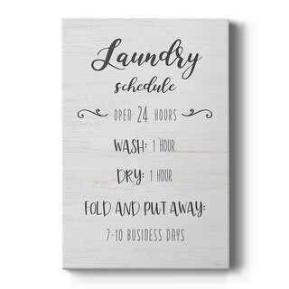 Laundry Time Schedule Premium Gallery Wrapped Canvas - Ready to Hang ...