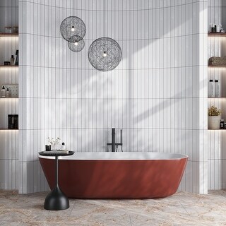 Valenza 2x16 Soft White Ceramic Zellige Subway Wall Tile (10.76 sq ft ...