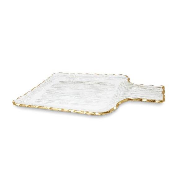 Glass Tray with Gold Border (2 Sizes) - On Sale - Bed Bath & Beyond ...
