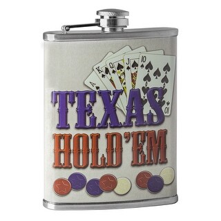 Texas Hold'em Stainless Steel 8 oz Liquor Flask - Bed Bath & Beyond ...