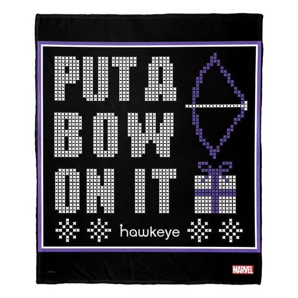 Marvel Hawkeye Put A Bow On It Silk Touch Throw - Bed Bath & Beyond ...