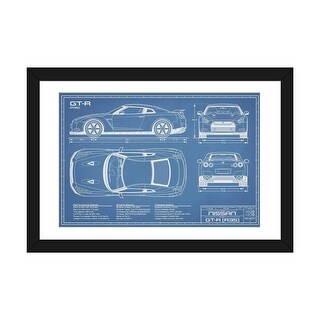 iCanvas "Nissan GT-R (R35) Skyline Blueprint" by Action Blueprints ...
