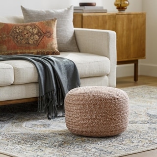 Livabliss Entwined Modern & Contemporary Solid Color Pouf - Bed Bath ...