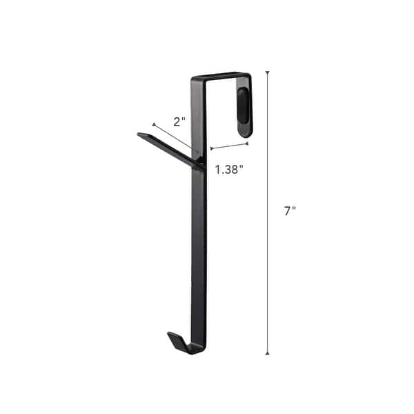 Yamazaki Home Over-the-Door Hanger, Steel, Up To 1.375" Door, Holds 4.4 ...