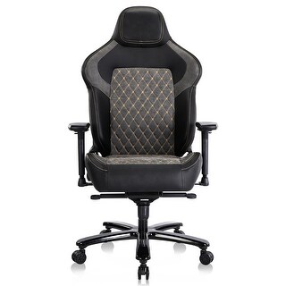 Gaming Chair Metal Base Memory Foam Lumbar Cushion Adjustable Arms ...