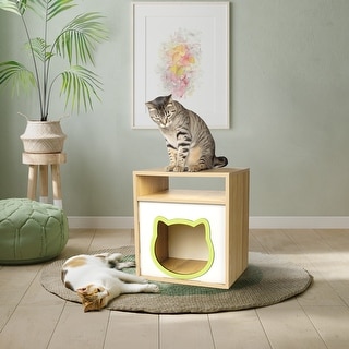DIY Cat House, Side Table, Indoor Pet Crate, Litter Box Enclosure - Bed ...