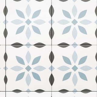The Tile Life Snowflakes 8.7-in x 8.7-in Marino Matte Porcelain ...
