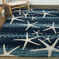 Caistor Coastal Coral Reef Pattern Tropical Area Rug - On Sale - Bed ...