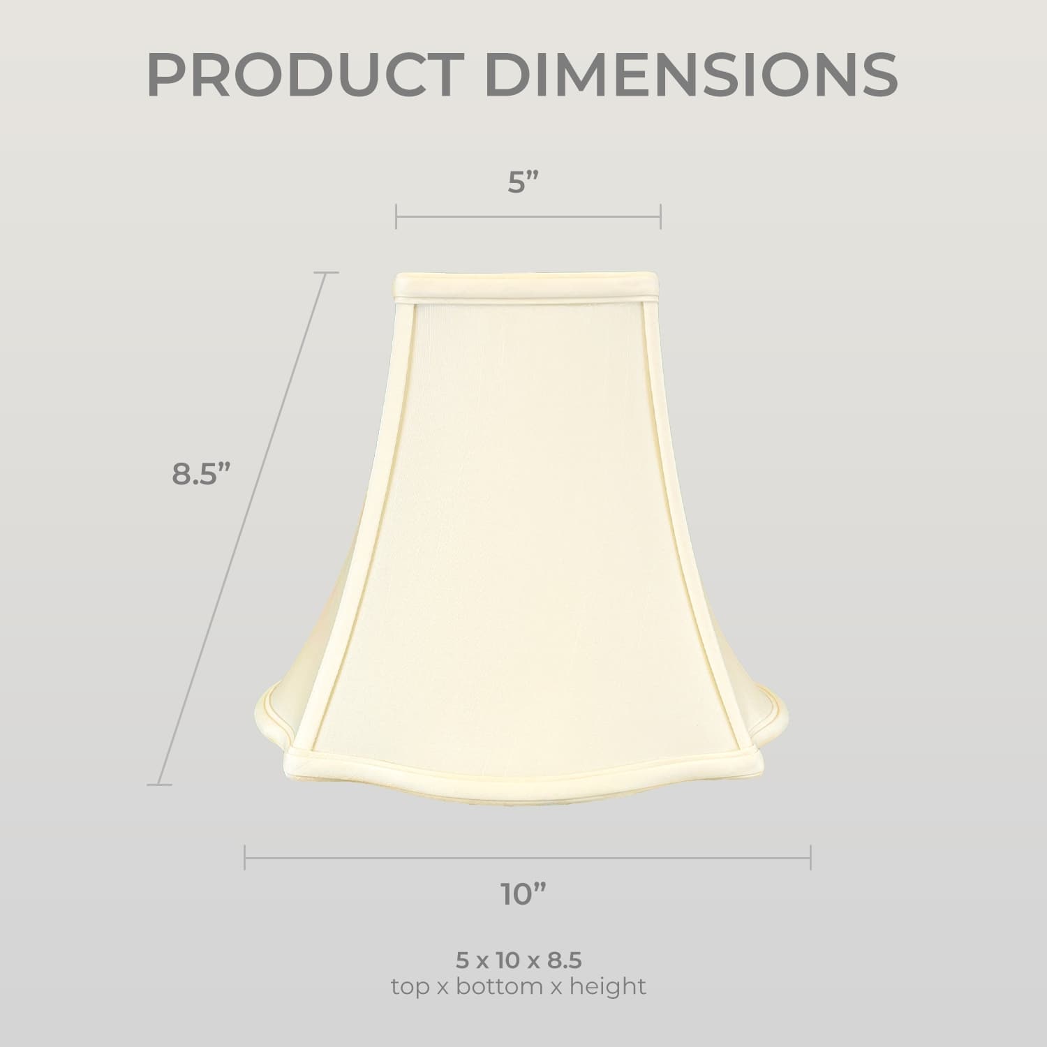 Royal Designs Fancy Square Bell Basic Lamp Shade, Eggshell, 4x10x8.5 ...