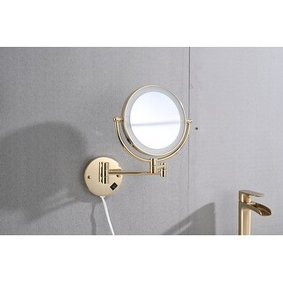 8 Inch LED Wall Mount Two-Sided Magnifying Makeup Mirror Extension ...