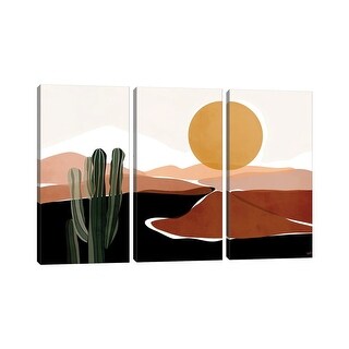 iCanvas "Desert Calm" by Bria Nicole 3-Piece Canvas Wall Art Set - Bed ...