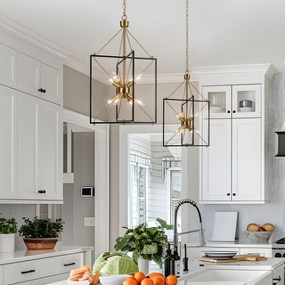 Hartwell 15-inch 4-Light Pendant Lamp Black and Gold Finish - On Sale ...