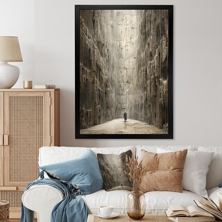 Designart "Judaism Wailing Wonder Stone Wall Silence " Judaism Framed ...