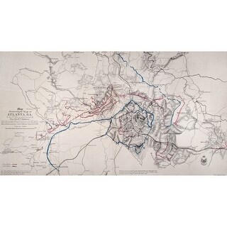 Map Siege Of Atlanta 1864. /Nmap Illustrating The Siege Of Atlanta ...