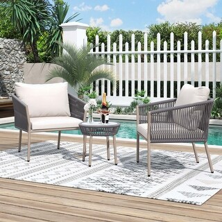 Simple style outdoor set,including 2 single chairs and 1 coffee table ...