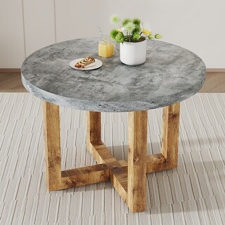 Modern And Practical Circular Dining Table. Made Of Mdf Tabletop And ...
