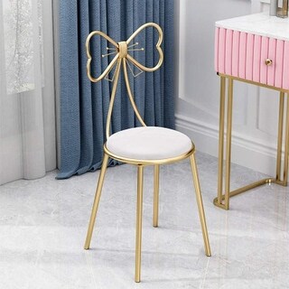 Cute Butterfly Stool Ottoman Bench with Metal Legs, Gold Dining Chair ...