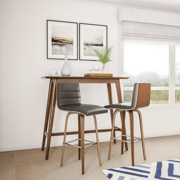 Carson Carrington Viborg Walnut Finish Wood Bar Table by Christopher ...