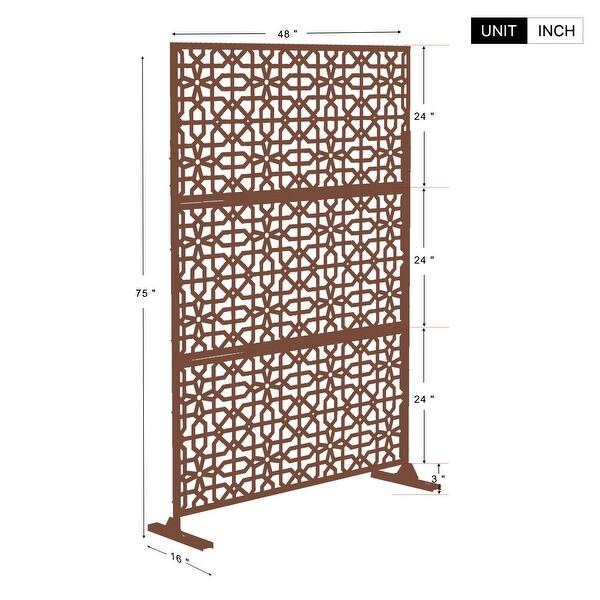 Metal Privacy Screen Panel Free Standing - 76x47 - Bed Bath & Beyond ...