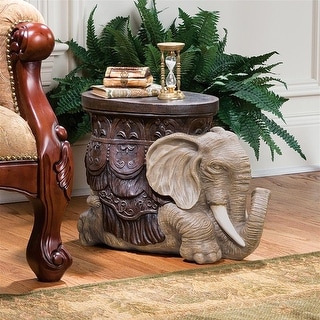 Design Toscano The Sultans Elephant Sculptural Side Table - 20.5 x 9.5 ...
