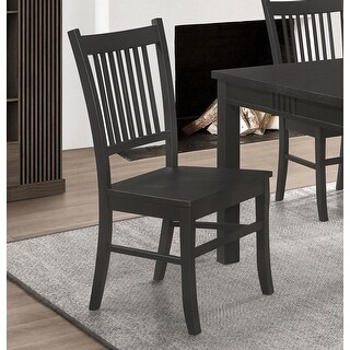 Serra Matte Black Slat Back Side Chairs (Set of 2) - Bed Bath & Beyond ...