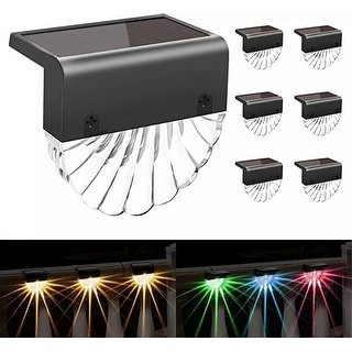 6 Pack Solar Outdoor LED Deck Lights Garden Wall Pillar Stairs Step ...