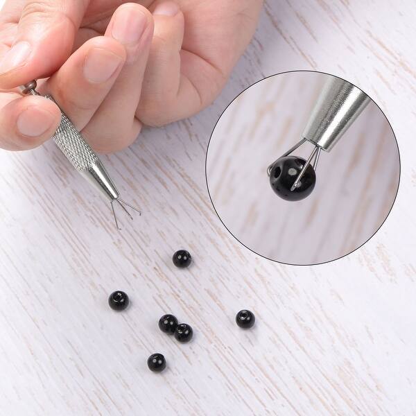 Stainless Steel 3-Claw Pick up Tool w Jeweler Claw Tweezer Silver Tone ...