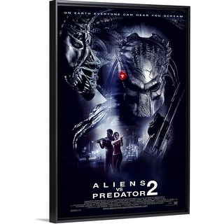 "Aliens Vs. Predator Requiem (2007)" Black Float Frame Canvas Art - Bed ...