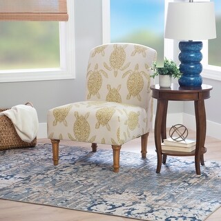 Terrapin Upholstered Turtle Pattern Accent Chair - On Sale - Bed Bath ...