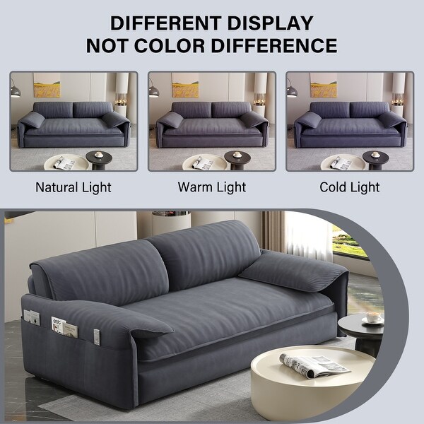 Convertible Sofa Bed 3 in 1 Multi Functional Velvet Queen Pull Out Sofa Bed 63.8 Sleeper Sofa Loveseat Bed with Side Storage On Sale Bed Bath Beyond 39681034