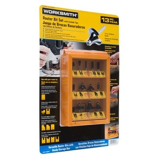 Worksmith 13 Piece Router Bit Set - 482322 - Bed Bath & Beyond - 15861904