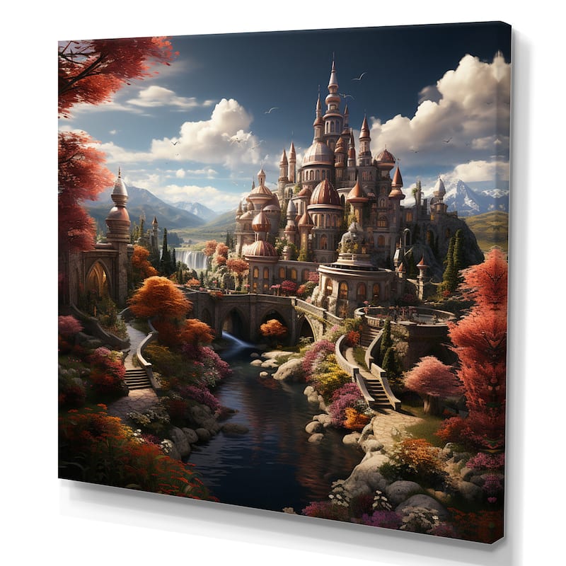 Designart "Fantasy Fantasy Realms Follow" Fantasy Canvas Wall Art ...