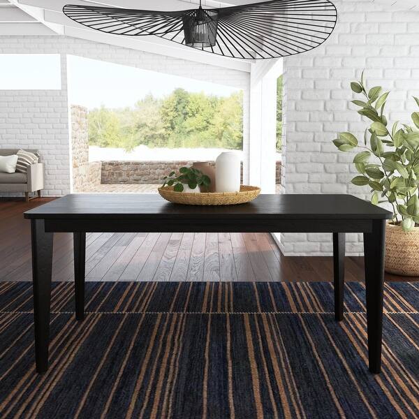 Brentwood Black Wood Rectangle Dining Table by Homestyles - 66" x 30" x ...