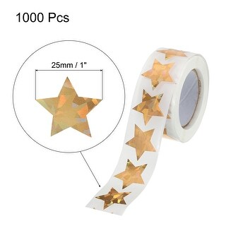 2 Roll Glitter Star Stickers 1 Inch DIY Adhesive Sparkling Labels - 1 ...