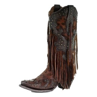 Corral Western Boots Womens 13" Leather Goat Overlay Honey A3618 - Bed ...