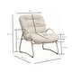 3-Piece Woven Rope Patio,Lounge chair with ottoman and small table ...