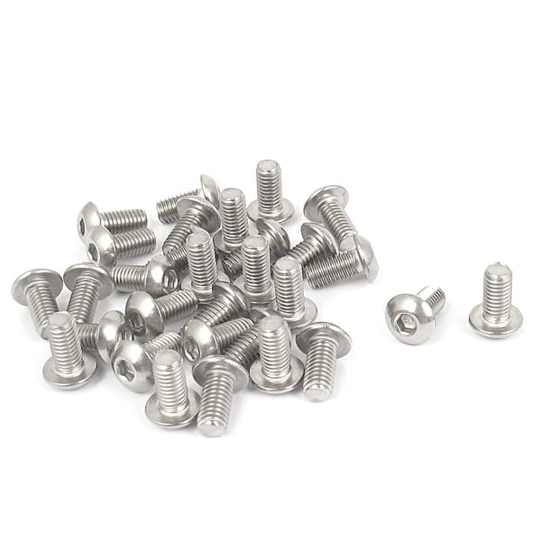 M3x20mm 304 Stainless Steel Hex Socket Countersunk Round Head Screw Bolts 30PCS - Bed Bath ...