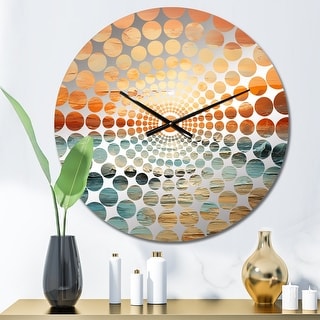 Designart "Bold Beach Sunset Scenery IV" Blue Coastal Sunset Clocks ...
