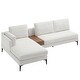 Modular L-shaped Sofa With a Reversible Design and Built-in Wooden ...