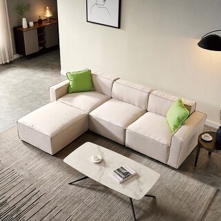 Clean-lined Style Modular Sofa L Shape Sofa & Chaise Sectional Couch ...