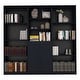 3 Piece Bookcase set, 74" Wide with 11 Shelves and Two-Door Cabinet ...