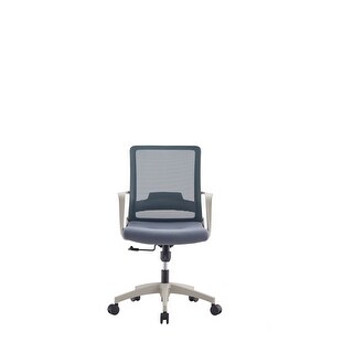 Ergonomic Mesh Office Desk Chair with Fixed Armrest, Fabric Seat ...