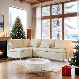 Artsy 90.9'' Modular L-shaped Corner sofa, Left Hand Facing Sectional Couch, Suitable for ...