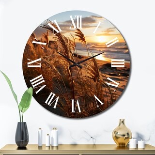 Designart "Beach Breeze At Sunrise II" Nautical & Beach Oversized Wall ...