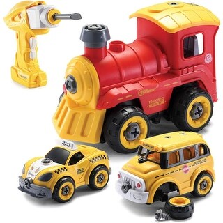 Top Race 53 Piece Take Apart Remote Control DIY Toys for Kids Ages 3 ...