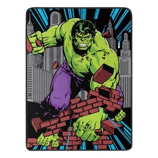 Marvel Breaking Bricks Micro Raschel Throw - Bed Bath & Beyond - 39569889