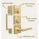 Mega Handles Gold Entry Door Handleset - Single Cylinder Handleset ...