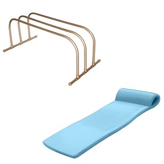 TRC Recreation PVC Pool Float Storage Drying Rack w/ Foam Lounger ...