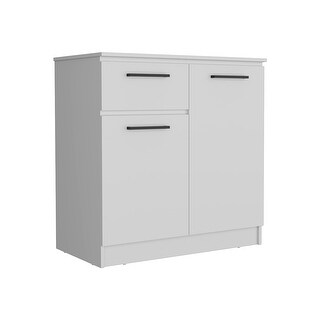 Storage Dresser with 2 Door Cabinet and Single Drawer, White - Bed Bath ...