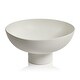 Kumasi White Ceramic Footed Bowl - Bed Bath & Beyond - 35770638